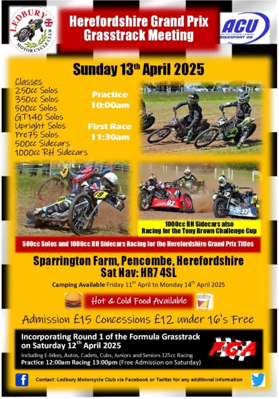 ACU Western Centre: Ledbury MCC Herefordshire Grand Prix Grasstrack